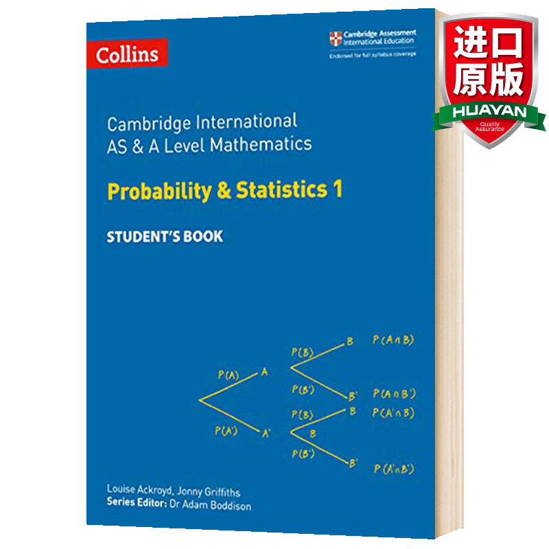 英文原版柯林斯剑桥统计数学1Cambridge International AS & A Level 全英文版
