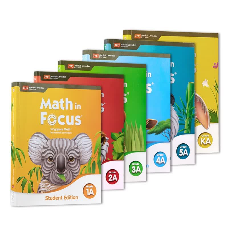 美版新加坡小学数学Math in Focus新版2020版KAKB1A1B2A2B3A3B4A4B5A5B6A6B7A7B8A8B美国小学 初中六七年级数学教材 原版教材 K12345级课本共12