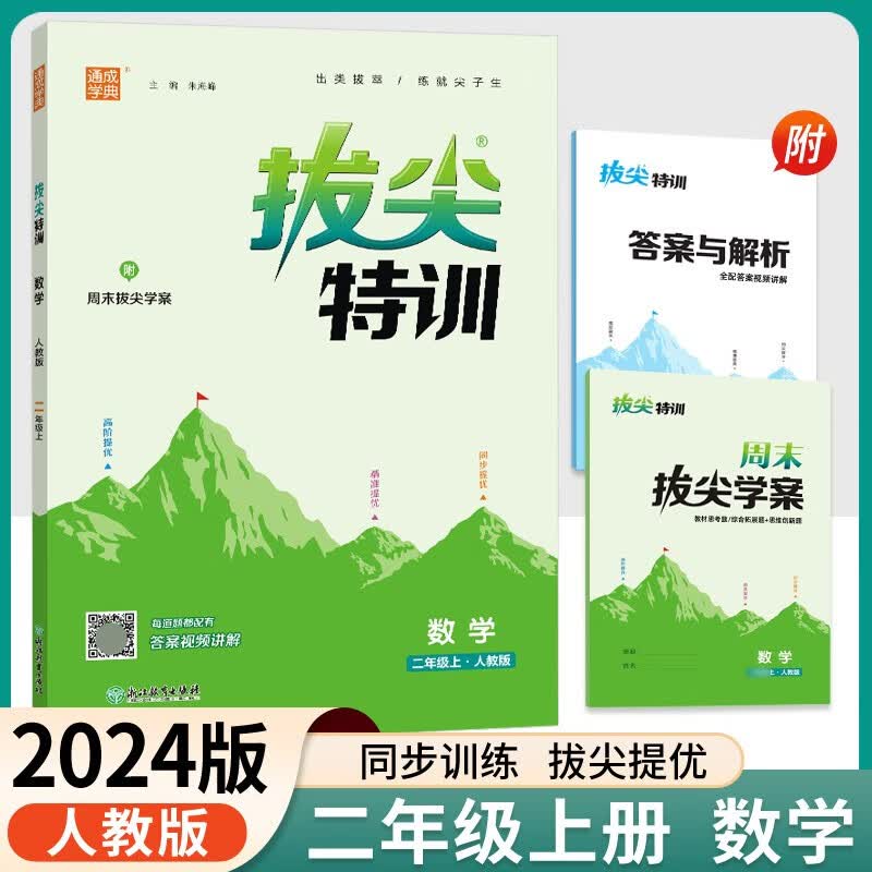 2023秋通成学典小学拔尖特训二年级上册数学人教版同步练习册含答案测评共2册