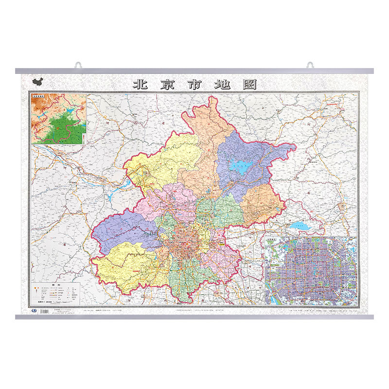 市2022新版中国和世界高清超生 挂图【送安装挂件】 共1张 中国+世界地图 高清覆膜