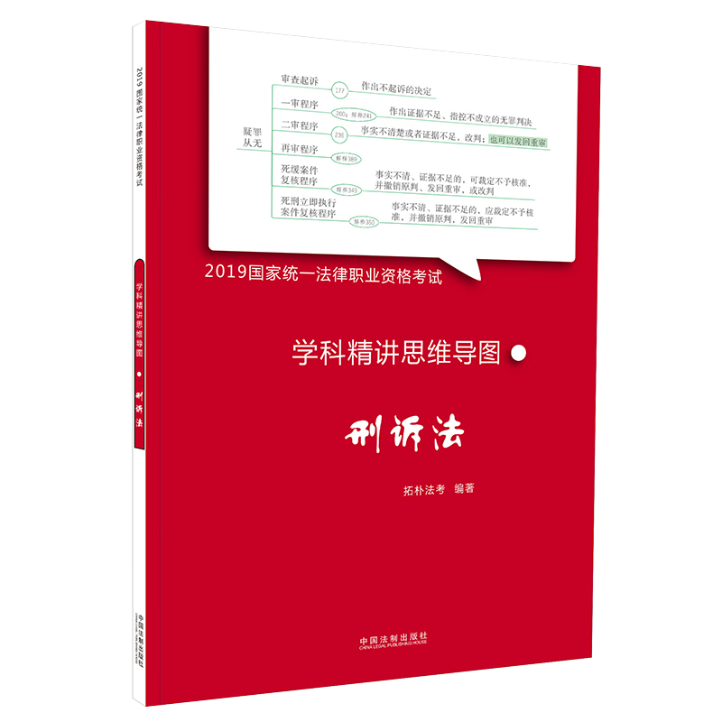 备考2020司法考试2019 2019国家统一法律职业资格考试学科精讲思维导图：刑诉法