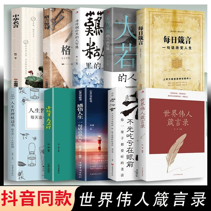 世界伟人箴言录与圣贤对话 与智者同行脚步无法丈量书籍 世界伟人箴言录（全十册）