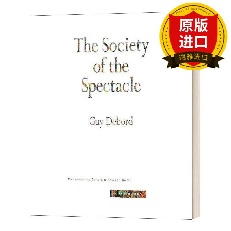 英文原版 The Society of the Spectacle 奇观协会 奇观社会 英文版 Guy Debord 进口英语原版书籍