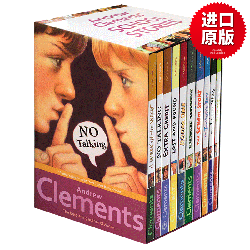 我们叫它粉灵豆系列 全套10册 英文原版 Andrew Clements' School Stories 进口 Andrew Clements Frindle 系列儿童小说书籍