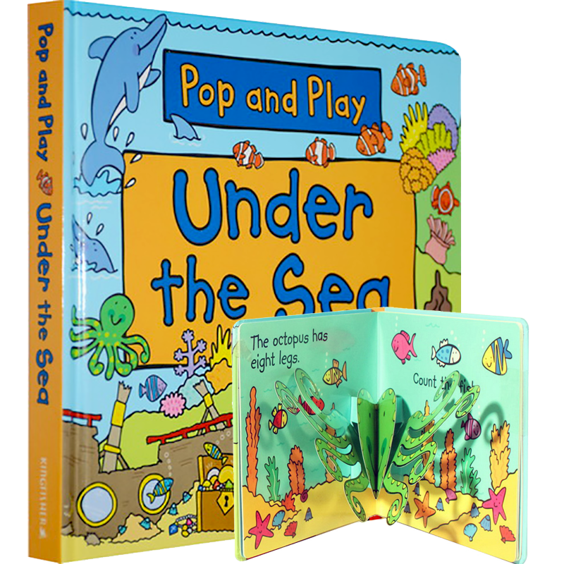 英文原版 Pop and Play Under the Sea 一起玩一起学 STEM科普 立体书