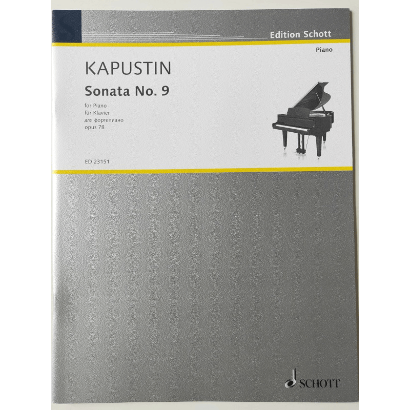 朔特 卡普斯汀 第 九奏鸣曲Op 78钢琴KapustinSonata No 9 Piano ED 23151