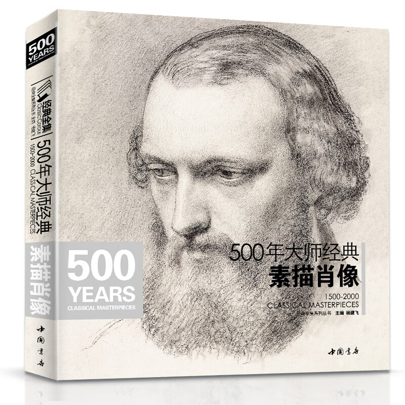 500年大师经典《素描肖像》头像画册书籍临摹向千年大师学绘人体速写门采尔安格丢勒鲁本斯进口作品美术技 500年大师经典素描肖像