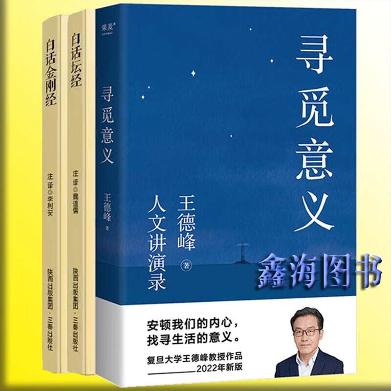 全3册寻觅意义+白话金刚经+白话坛经王德峰六祖坛经慧能全注全译注释译文简体易懂佛教入门禅修经典书减少 经典书减少