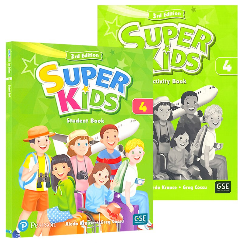 【英语】原装进口培生教育出版社super kids 1 2 3 4 5 6级别朗文新灵通少儿英语书gold点读版superkids 新第三版 SK4级（书+册+在线学