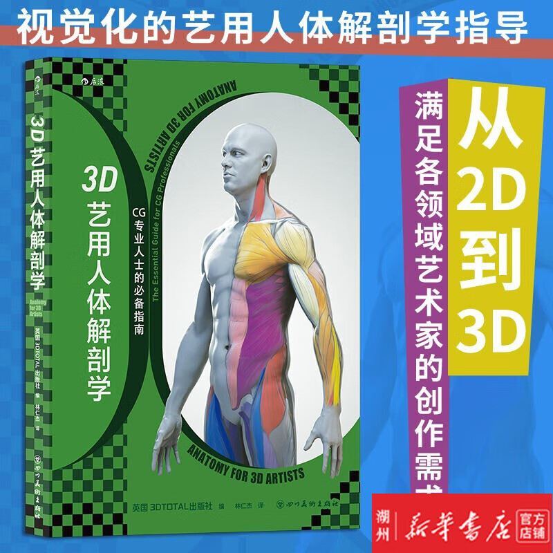 3D艺用人体解剖学 600+幅模型建构分解图，从2D到3D，满足各领域艺术家的创作需求 数字雕刻 人体艺术