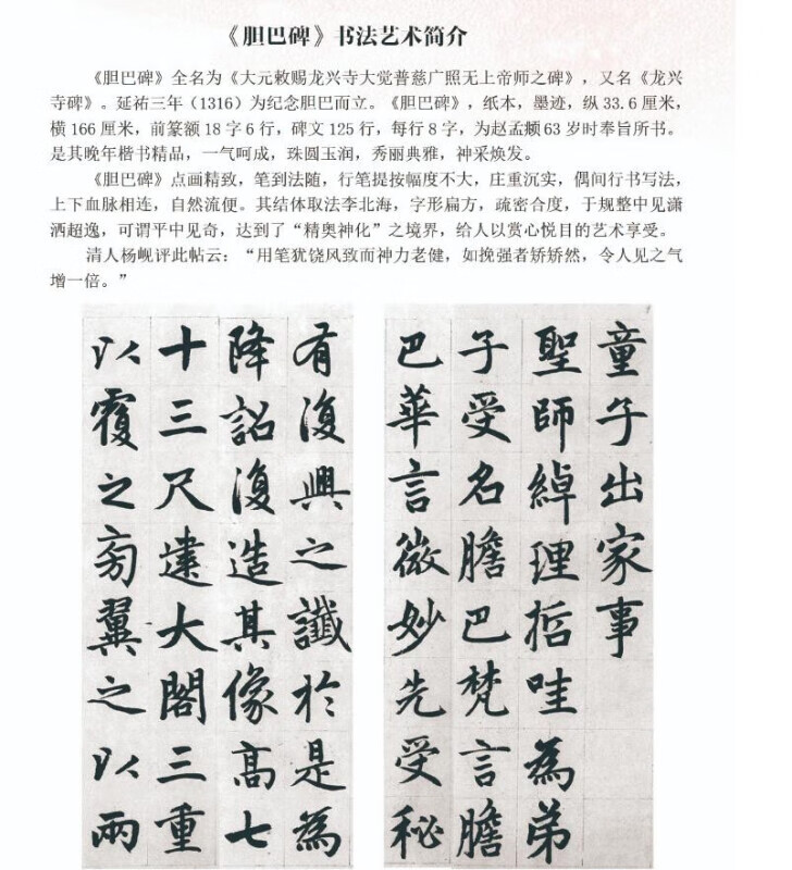 硬笔临经典碑帖 赵孟頫胆巴碑 实用技法与练习经典字帖书籍 硬笔