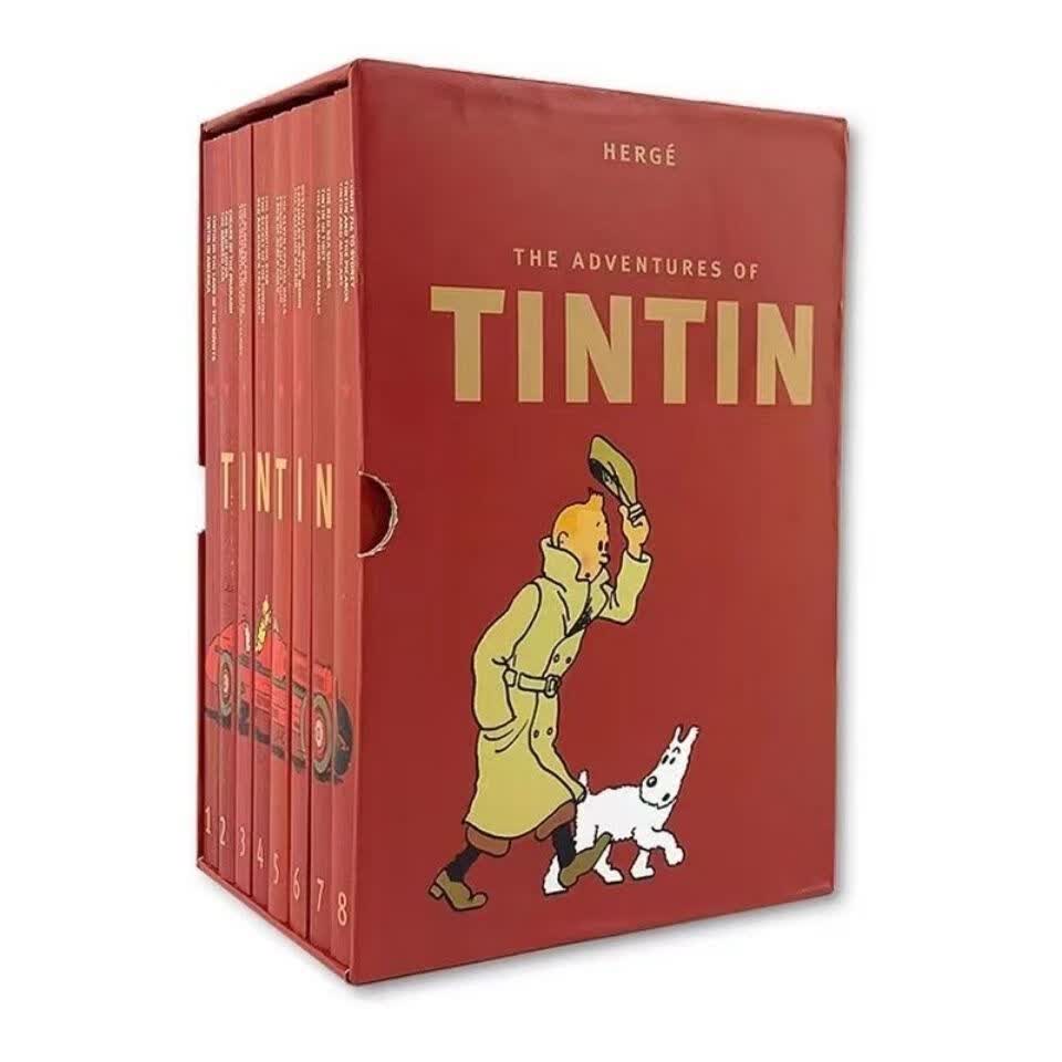 英文版原版丁丁历险记精装1-8全套装收藏版 Tintin Collection 广东高品丁丁历险记