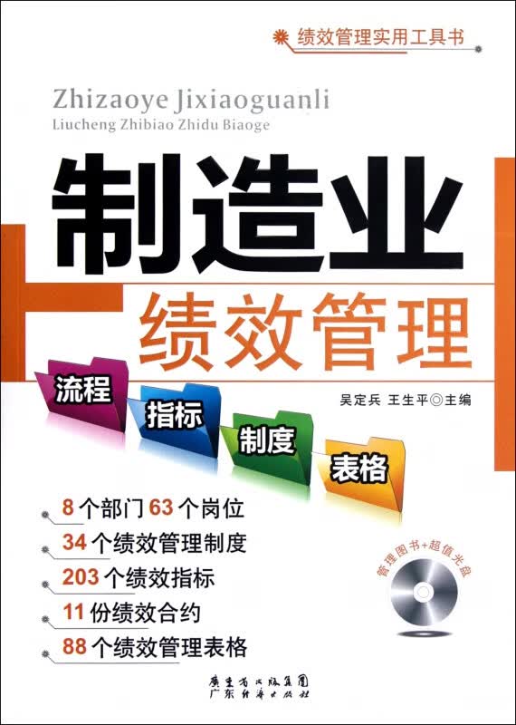 制造业绩效管理流程指标制度表格(附光盘)/绩效管理实用工具书