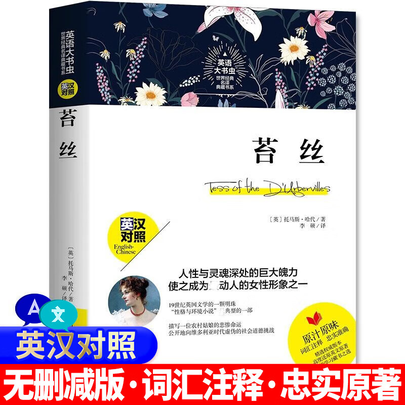 苔丝 英语大书虫 世界经典名译典藏书系 英汉双语读物 中文版+英文版 中英文对照阅读经典文学作品词汇注释