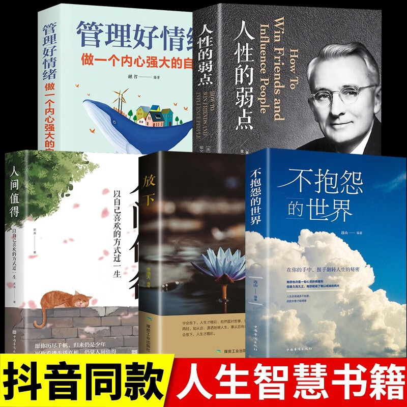 不抱怨的世界 把生活过成你想要的样子心灵成长篇 汇成书苑-WZ周文强老师推荐正能量青春自我励志书籍 【全5册】不抱怨的世界+人间值得+管理好