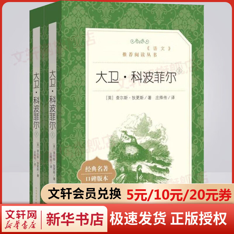 大卫科波菲尔 高中高一课外阅读书籍书目高中生版 人民文学出版社