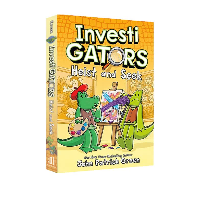 英文原版 Investi Gators 1-7 鳄鱼侦查员合售 全彩漫画书绘本 爆笑漫画故事书 中小学课外英文阅读图画书 预售 Investi Gators #6 Heis