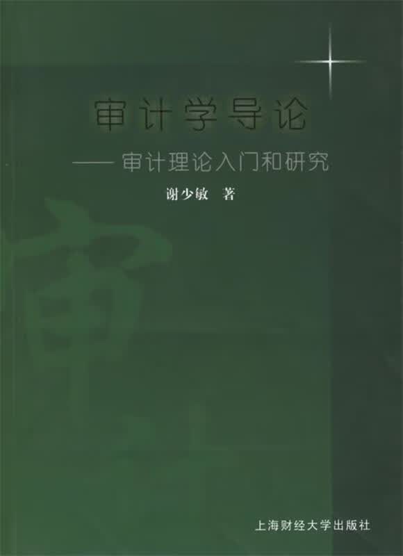 审计学导论:审计理论入门和研究 谢少敏 著
