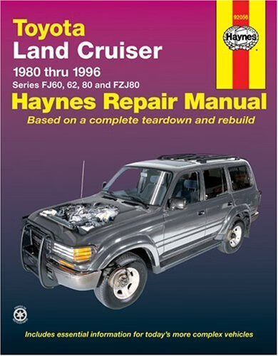 Toyota Land Cruiser Series FJ60, 62, 80 & FZJ80 (1980-1996) Haynes Repair Manual (USA)