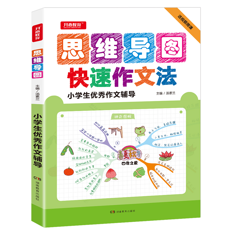 小学生优秀作文辅导 神奇图解思维导图快速作文法小学生3-6年级作文书三四五六年级