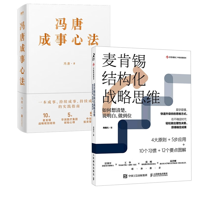 麦肯锡结构化战略思维+冯唐成事心法2册