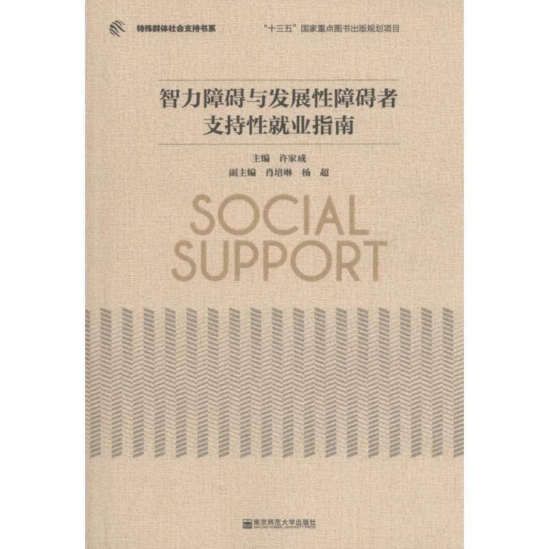 智力障碍与发展性障碍者支持性就业指南 许家成著 南京师范大学出版社 9787565128257