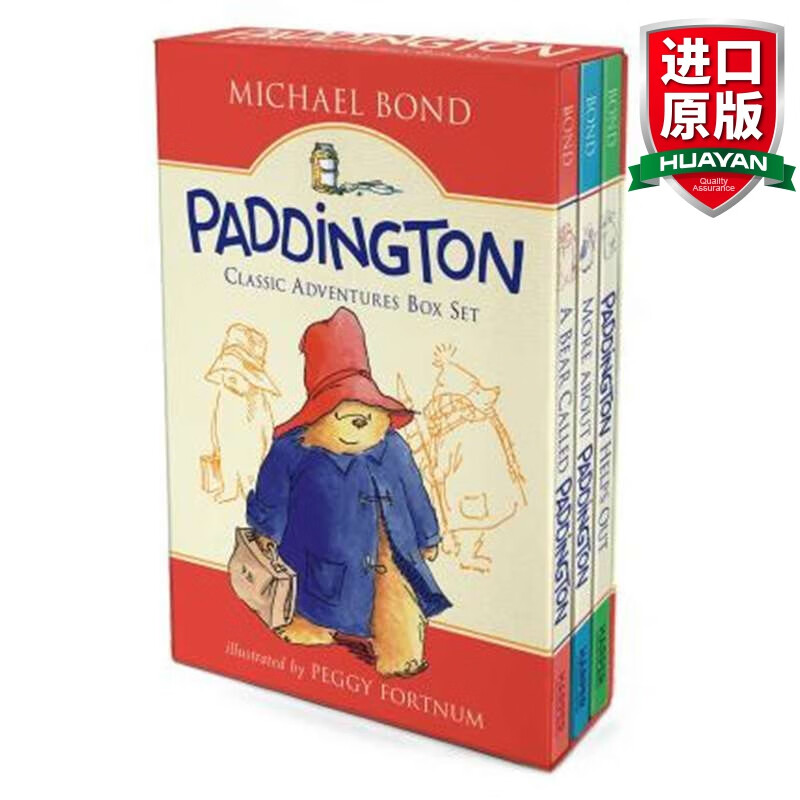 英文原版小说 小熊帕丁顿经典探险故事3本套装 Paddington Classic 全英文版
