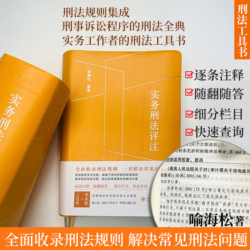 实务刑法评注（刑法规则集成+刑事诉讼程序的刑法全典+实务工作者的刑法工具书） 喻海松著