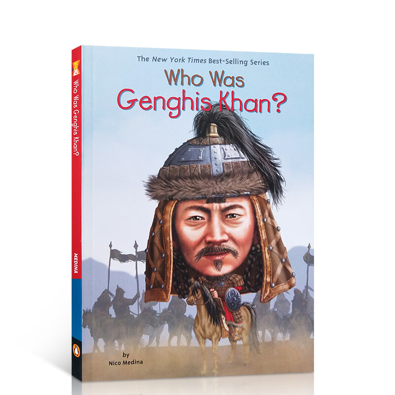 【100元4件】英文原版who was系列名人传记儿童人文历史事件百科科普英语桥梁书8-15岁whowas总统女王明星科 领袖:成吉思汗