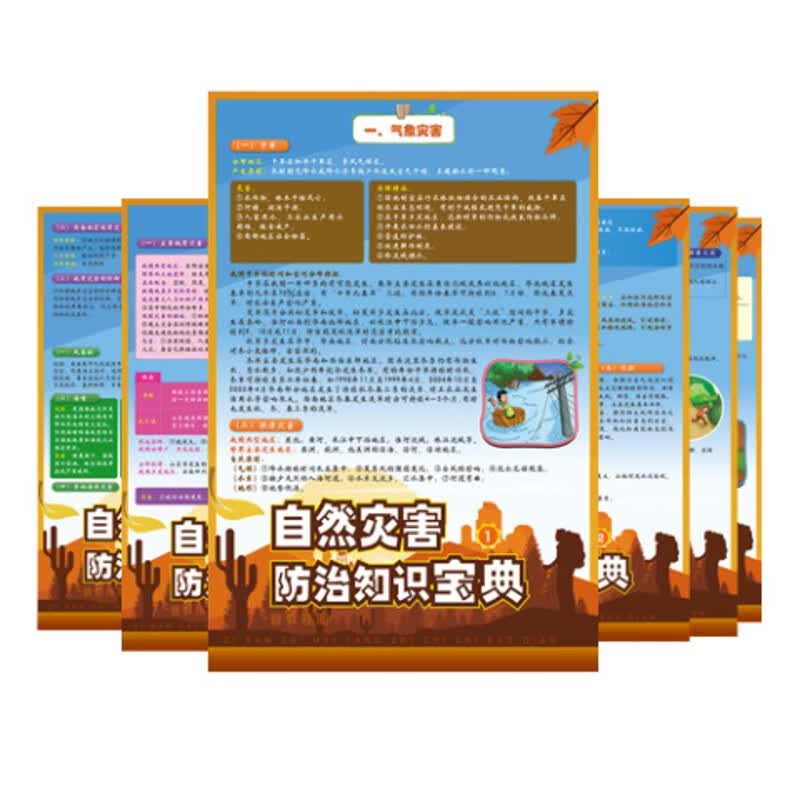 自然灾害防治知识宝典宣教挂图6张