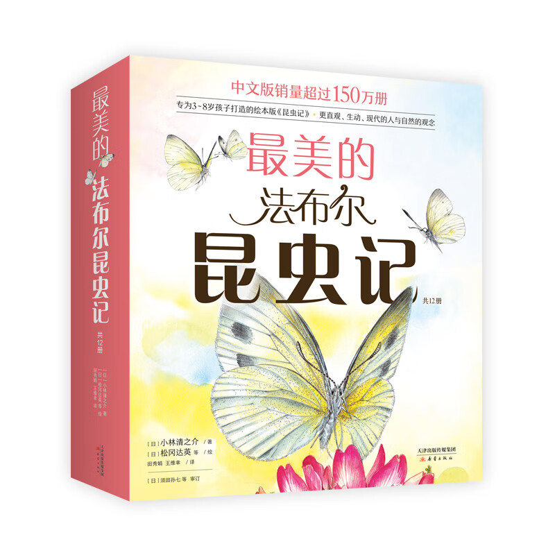 网童书 美的法布尔昆虫记 全套 12册 自然 儿童 科普绘本 手绘 彩图 名著 经典 昆虫 松冈达英 学校 畅销 全12册