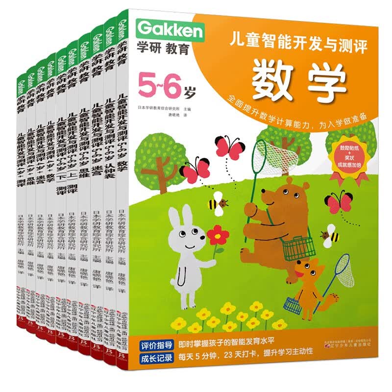 学研教育：儿童智能开发与测评4-6岁（套装共10册）锻炼数学与逻辑思维能力
