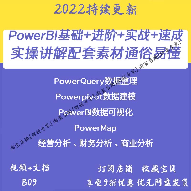 Power bi query pivot map数据分析教程可视化图表财务建模视频课