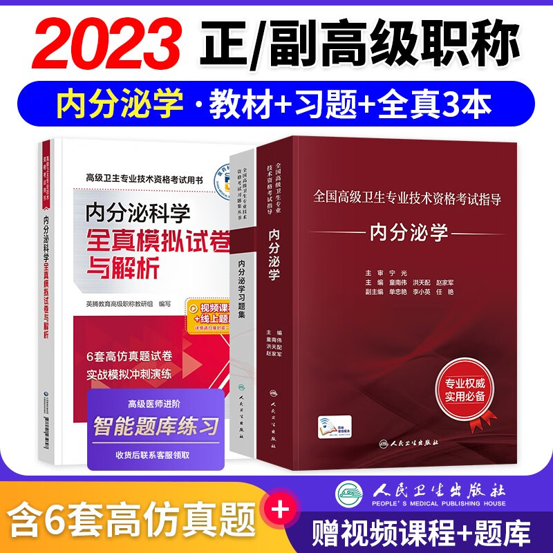 【单本包邮】备考2024内分泌学副主任副高级医师职称考试用书人卫版教材进阶教程+习题集章节练习题库+全真模拟试卷 3本 全国高级卫生专业技术资格考试 人民卫生出版社 可搭教材教程历年真题