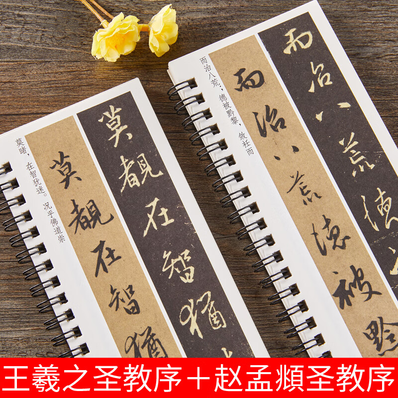 唐怀仁集王羲之书圣教序赵孟俯临集王圣教序大唐三藏集字高清墨迹本行书毛笔书法字帖初学者入门经典碑帖近距