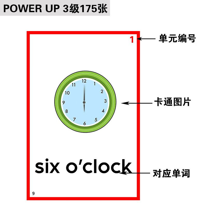 剑桥Power Up预备01234级 生单词大卡片教师具 3级175张4寸卡8*11cm