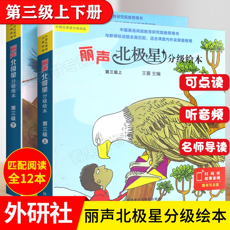【广州仓库现货速发】丽声北极星分级绘本第一二三四级上下全套 自选套装单辑 外研社少儿英语小学英语分级阅读训练书扫码听音频 丽声北极星分级绘本三级上下（全12册）