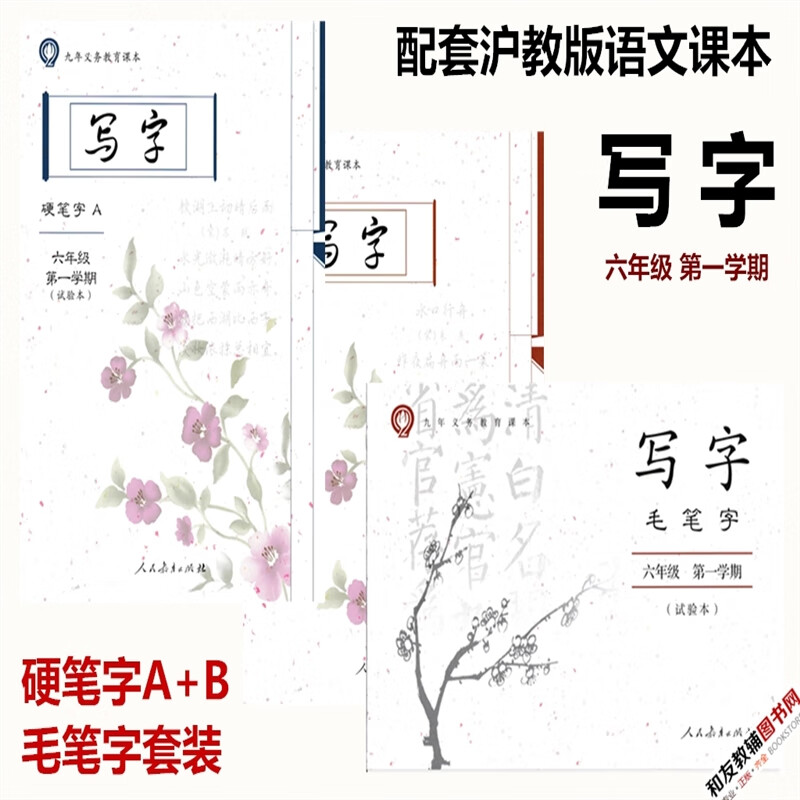 上海语文课本配套写字硬笔字AB笔字6/六年级学期上册沪版