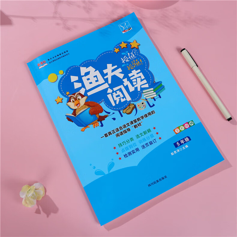 渔夫阅读五年级 阅读理解训练题 上下册全彩通用版 小学语文五年级阅读写作训练教辅辅导用书 含参考答案测试 语文