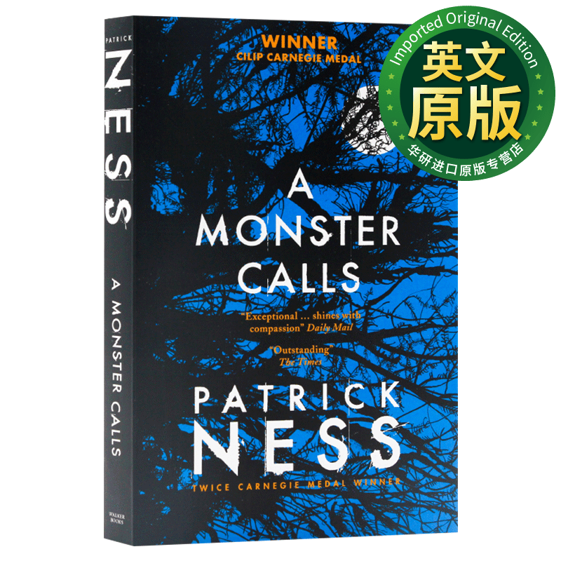 预售 当怪物来敲门 英文原版 A Monster Calls 恶魔的呼唤 卡内基金奖 英文版电影原著青少年小说书 Patrick Ness 进口原版英语书籍