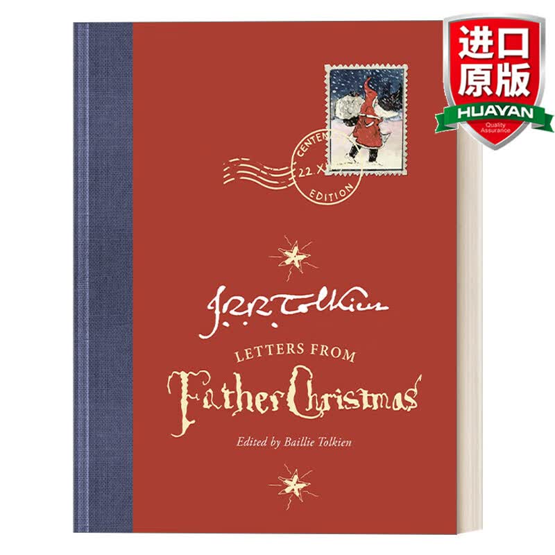 Letters From Father Christmas 英文原版小说 圣诞老人的来信 彩色插画 托尔金 百年精装纪念版 英文版 进口英语原版书籍