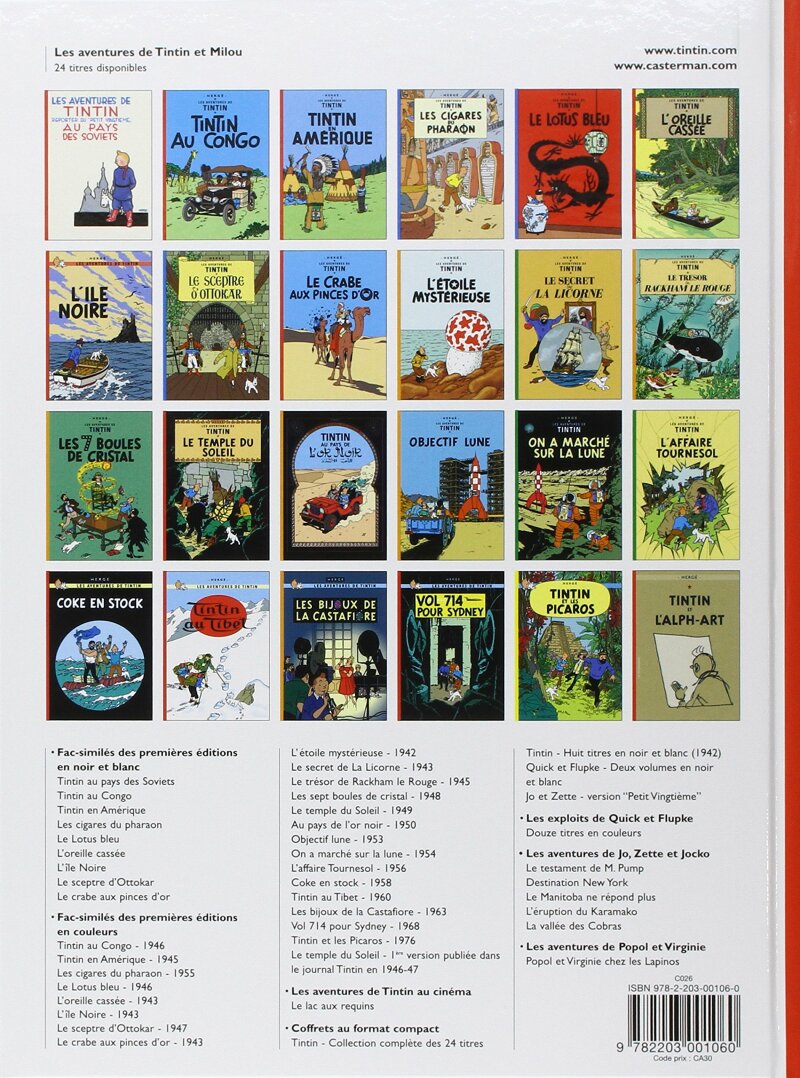 法语版 丁丁历险记 黑岛 精装大开本收藏纪念 Les Aventures de Tintin: L'