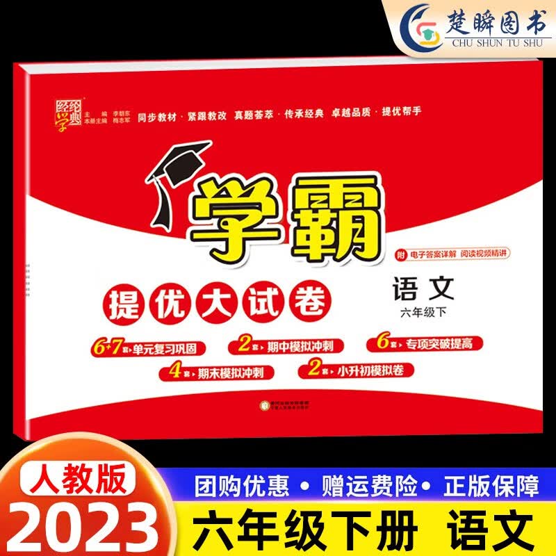 2023秋季新版小学学霸提优大试卷六年级上册下册语文数学英语全套6年级上下人教版苏教版北师大版同步期中期末模拟试卷测试卷子经纶学典 六年级下册【语文】人教版