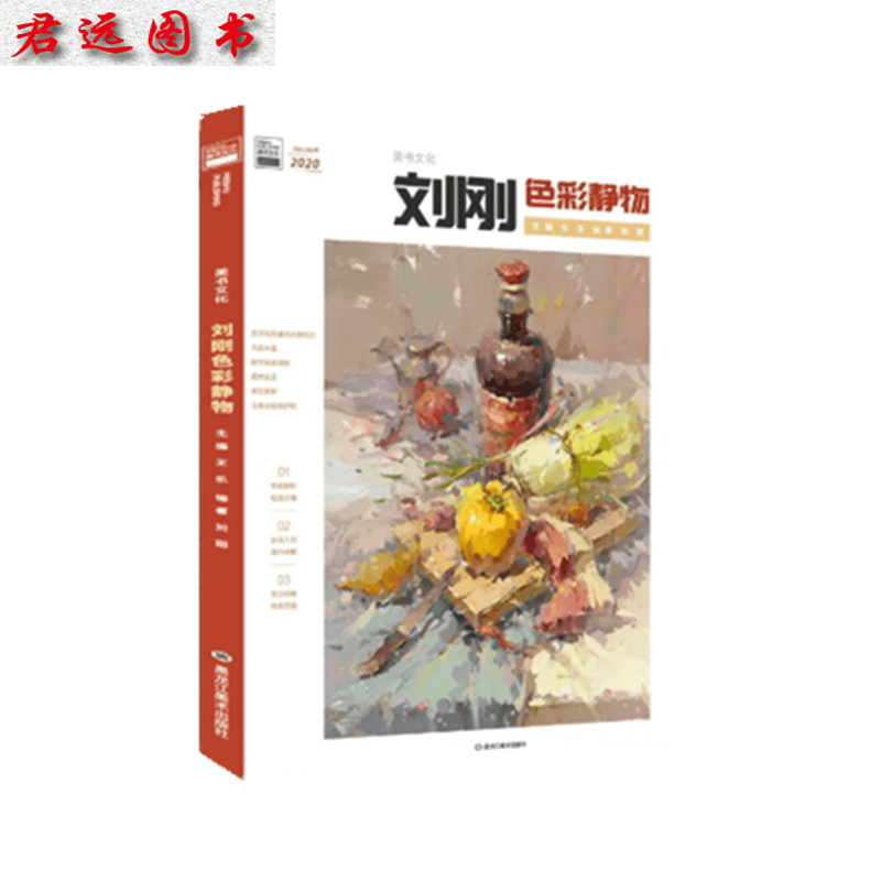 刘刚色彩静物 2020美书文化美术高考联考色彩静物临摹范本色调完整稿黑白灰步骤教程水果花卉杂物组合应