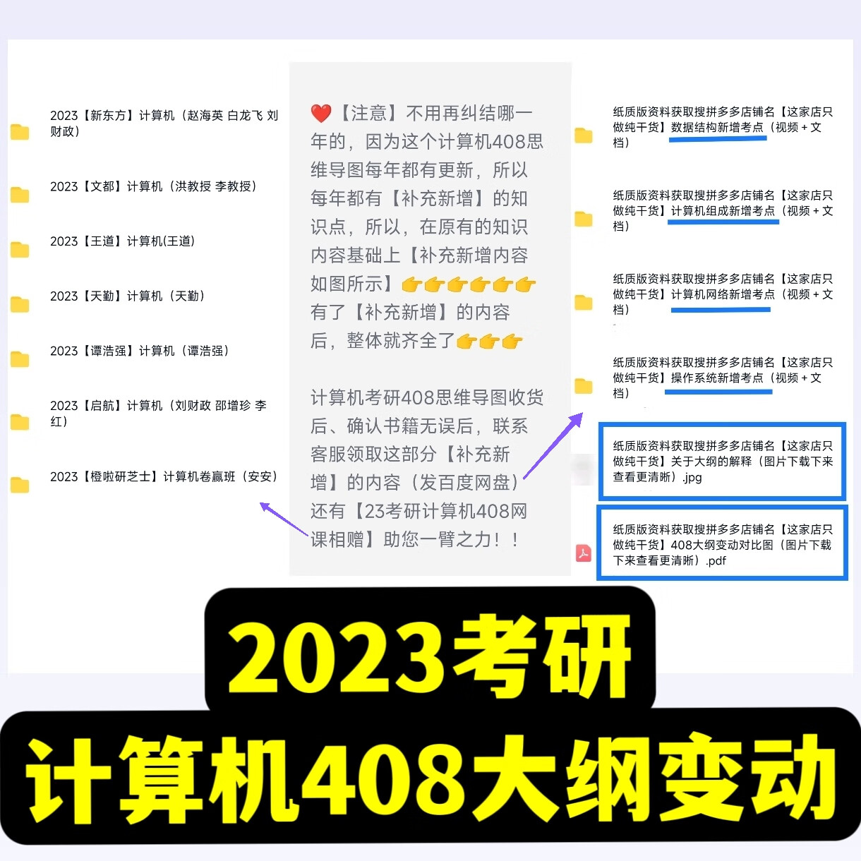 2023考研王道计算机408思维导图A3组成原理数据结构操作系统网络