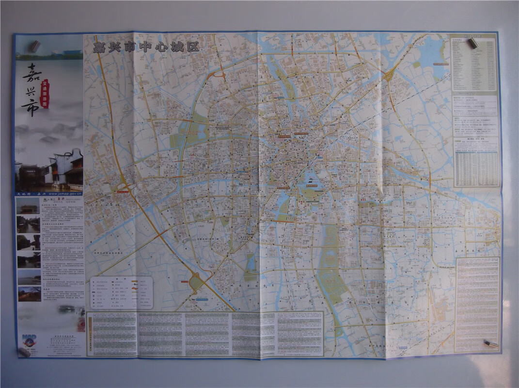 嘉兴市交通旅游图区域地图城区地图尺寸58乘87厘米