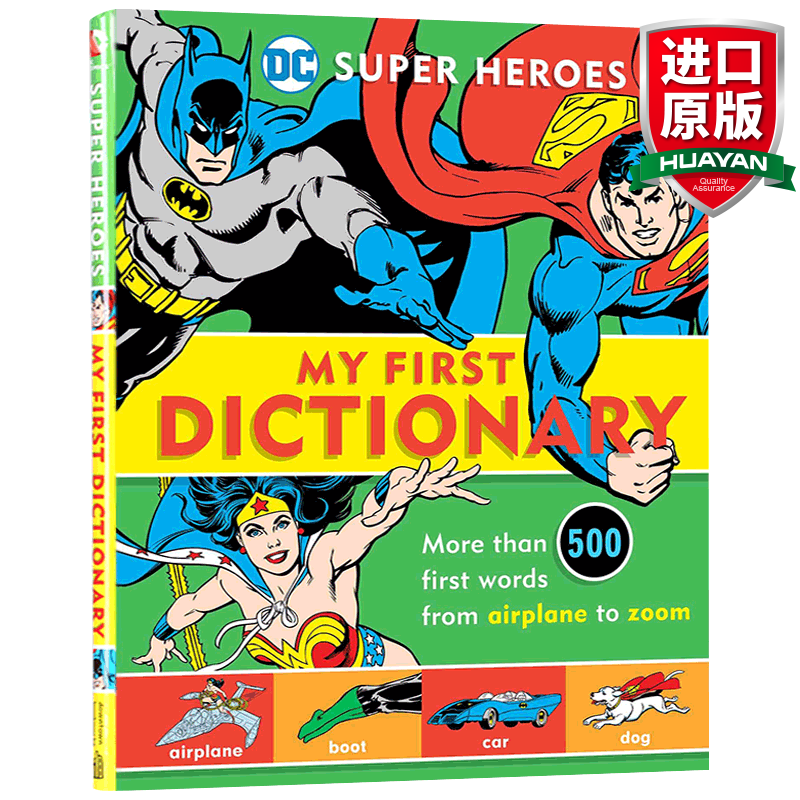 英文原版 DC英雄儿童初级图片字典 Super Heroes My First Dictionary 全英文版 英英词典