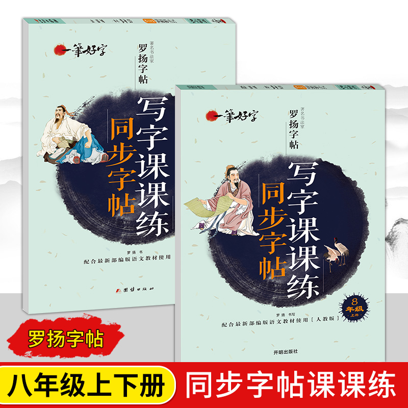 八年级上下册语文同步字帖 初中学生写字课课练新 钢笔正楷字练字帖罗扬字帖一笔好字8年级