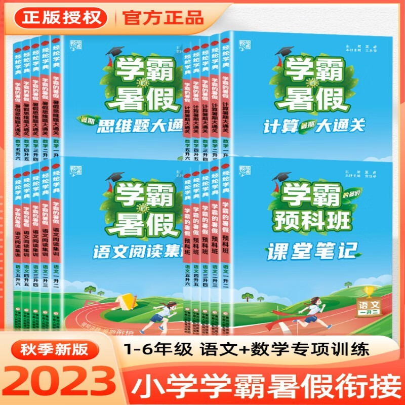 2023学霸的暑假衔接作业一二三四五六年级上册下册暑假作业 语文阅读集训学霸预科班课堂笔记数学计算思维题大通关复习预习 二年级升三年级 计算大通关【数学】