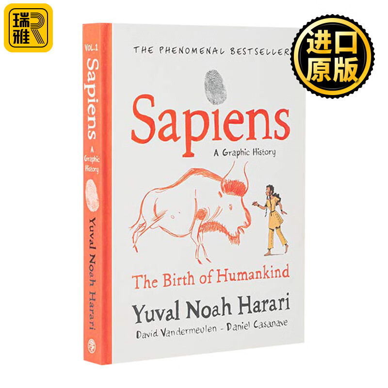 英文原版 人类简史1 从动物到上帝 漫画小说 Sapiens A Graphic History 漫画社科科普 英文版 进口原版英语书籍